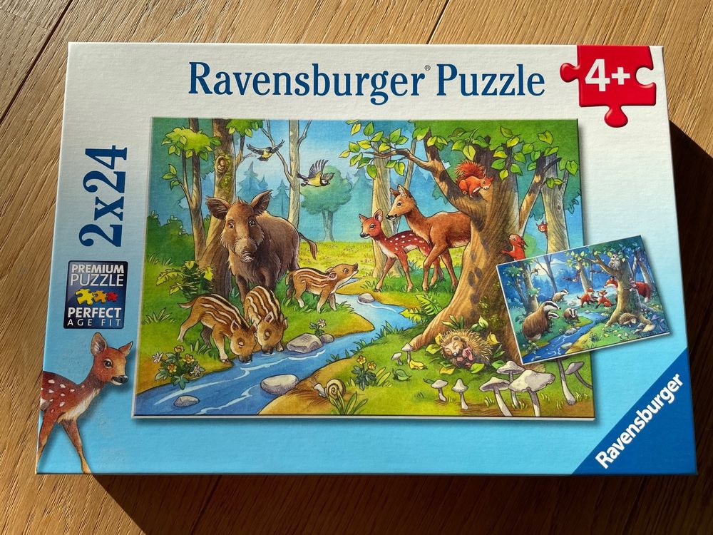 Ravensburger Kinder Puzzle 2x24 Teile Waldtiere (Gebraucht) in Düdingen ...
