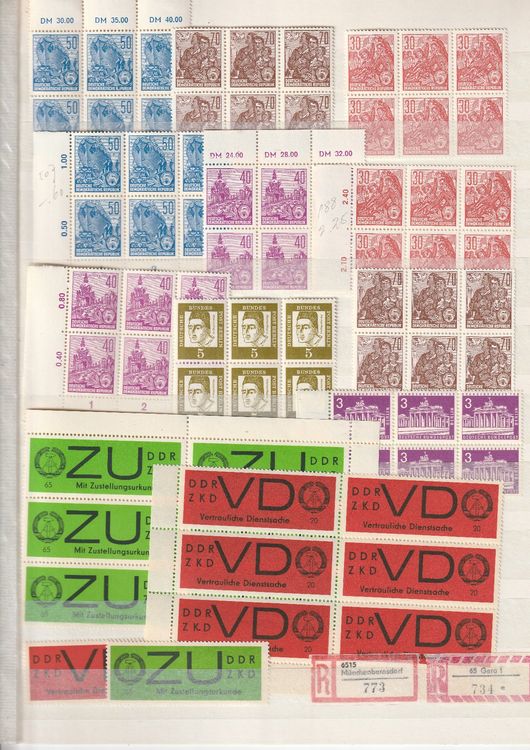 73/DDR VIERERBLOCKS AB 1960 ** (Neu (gemäss Beschreibung)) in Hirschthal für CHF 1 – mit ...