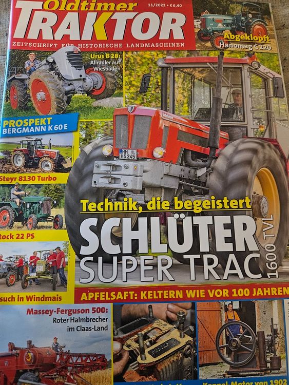 Oldtimer Traktor 11/22 Schlüter Steyr 8130 Stock MF Urus xb (Gebraucht) in Flawil für CHF 16 ...