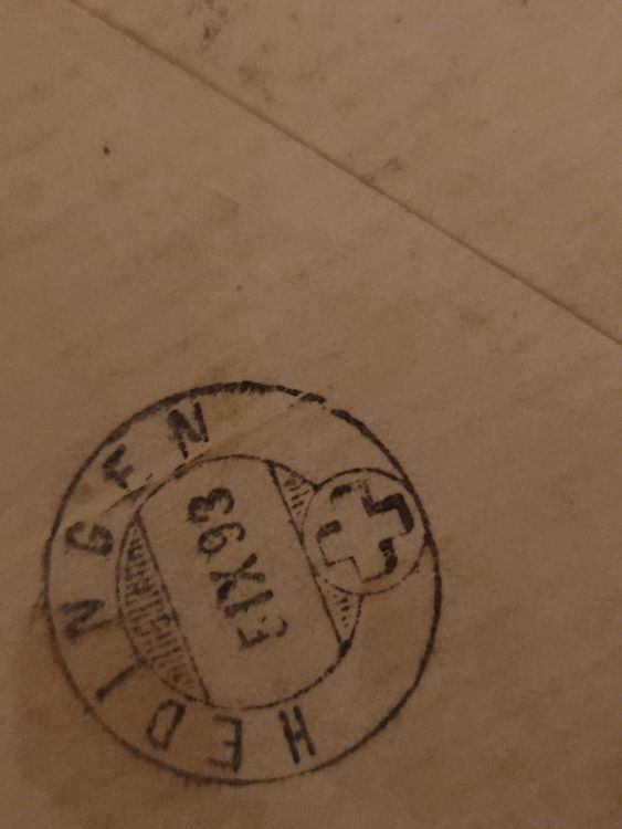 Alte Briefmarke Helvetia 5Rp, Brief von 1893, Rarität! (Gebraucht) in ...