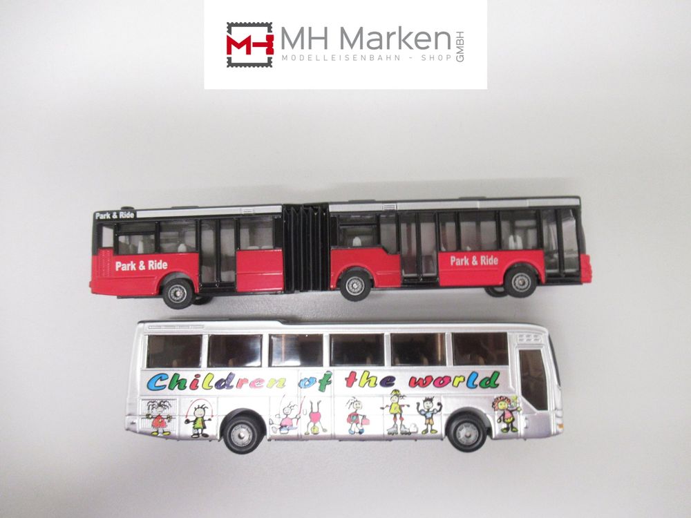 SIKU 1624+1617 Gelenkbus+Reisebus o. OVP 1:87 (Gebraucht) in Basel für ...