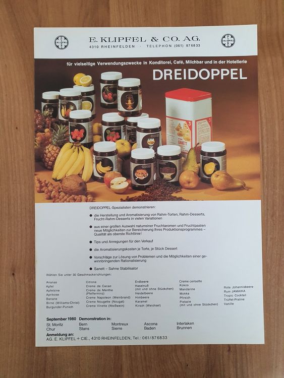 Dreidoppel, Werbeflyer, Fa. Klipfel, Rheinfelden, vintage | Kaufen auf ...