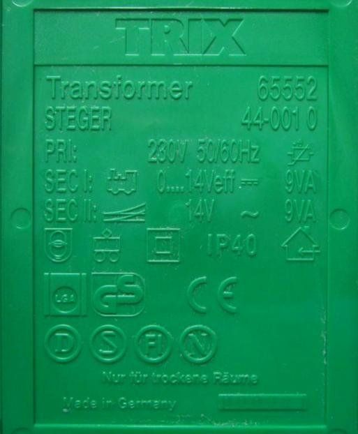 TRIX 65552 Compact-Fahrpult / Trafo 18 VA für Gleichstrom (Neu (gemäss ...
