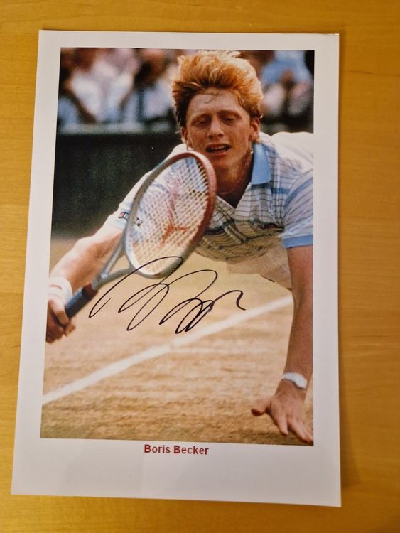 Boris Becker, Original Autogramm auf Grossfoto in Farbe (Gebraucht) in ...