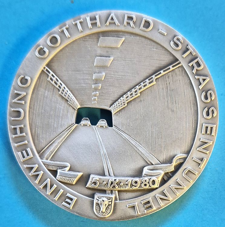 GOTTHARD STRASSENTUNNEL 1980 Silber 999/71.4gr (Gebraucht) in Oberriet ...