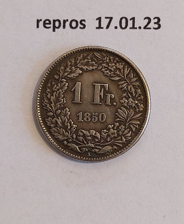 1 Franken 1850 (Replica) (Gebraucht) in Arch für CHF 6 – mit Lieferung auf Ricardo kaufen