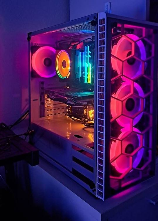 RGB Gaming PC / Gaming Computer AMD 5-3600X,16GB,RX570 8GB | Acheter ...
