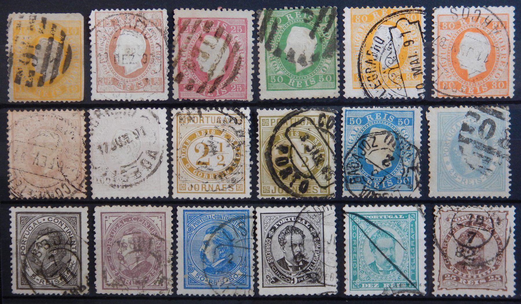 Portugal ex. Kat. 35-56 gest. 1870/82 Kat. 400 Euro (D'occasion) à ...