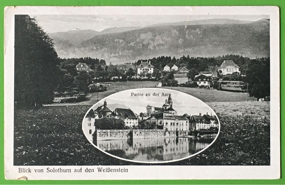 Alte AK/Litho Solothurn mit Weissenstein, Partie an Aare | Kaufen auf ...