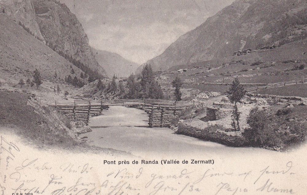 Randa VS - Brücke bei Randa um 1905 (Gebraucht) in Niedergesteln für ...
