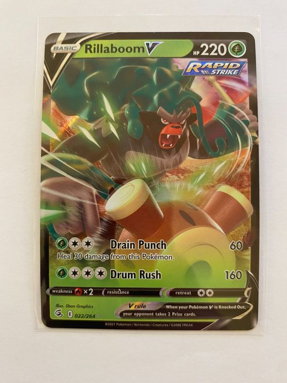 Pokemon Rillaboom V 022/264 Fusion Strike EN | Kaufen auf Ricardo