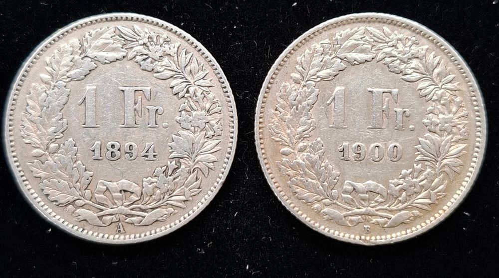 Münzen Lot: 1Fr. 1850/1894/1898 & 1900 bis vorz. | Kaufen auf Ricardo
