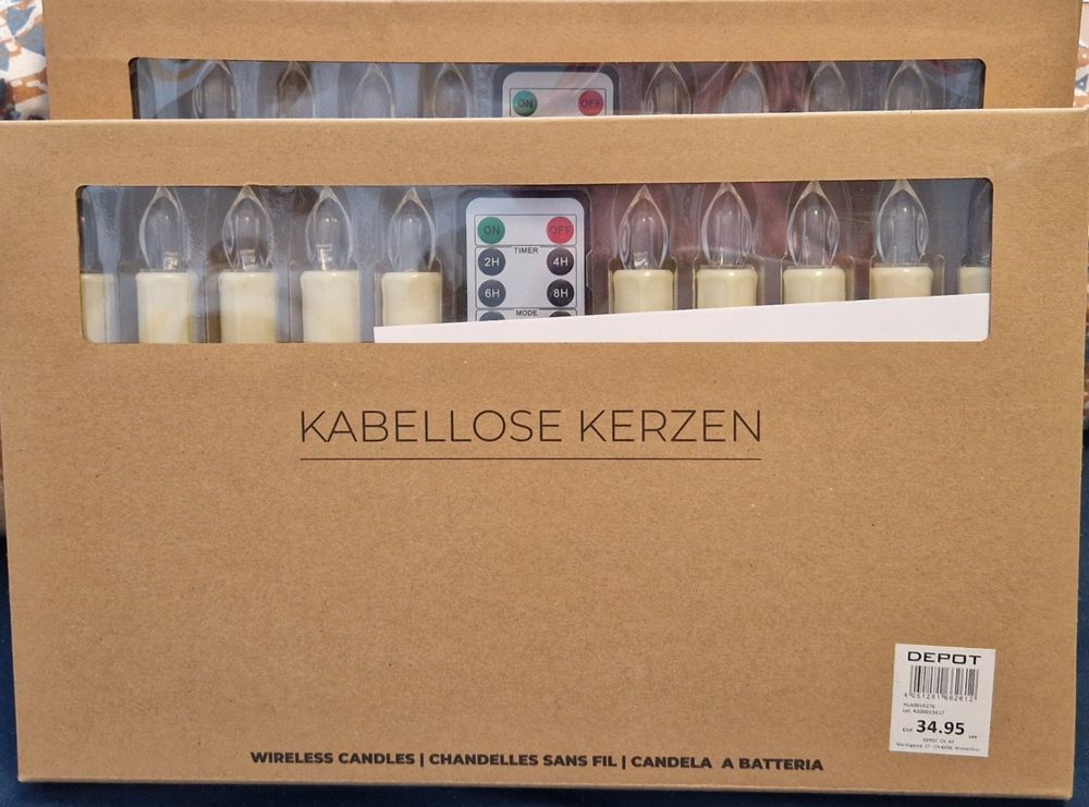 20 Kabellose Kerzen weiss, inkl. Batterien (Neu und originalverpackt) in Münchenbuchsee für CHF ...