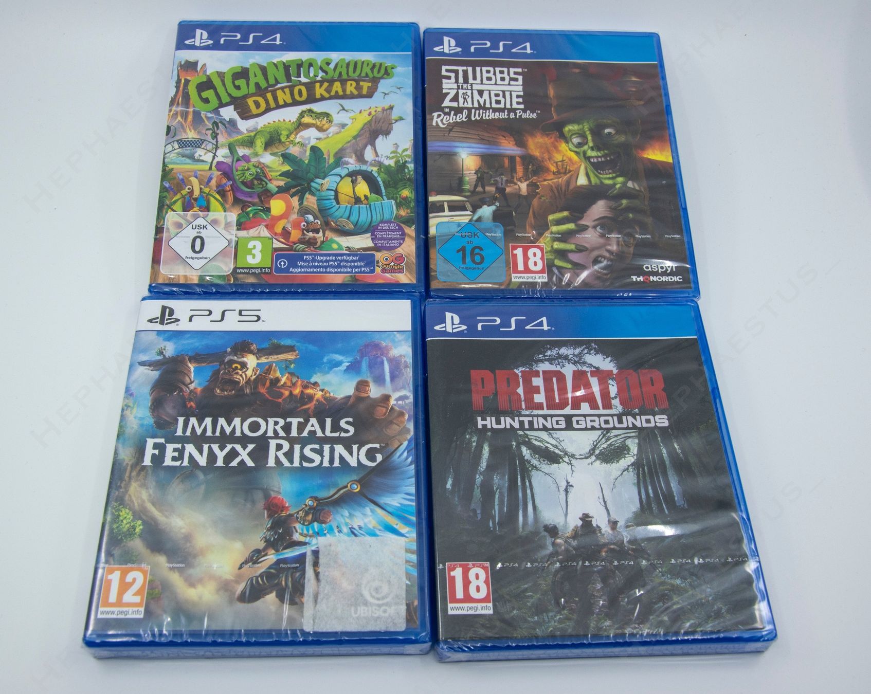 4x PS4/PS5 Spiele Immortals, Predator, Stubbs, Gigantosaurus (Neu und originalverpackt) in ...