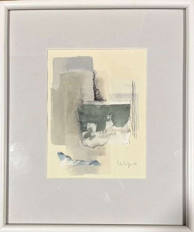 Abstrakte Mischtechnik Collage Unleserlich Signiert | Kaufen auf Ricardo