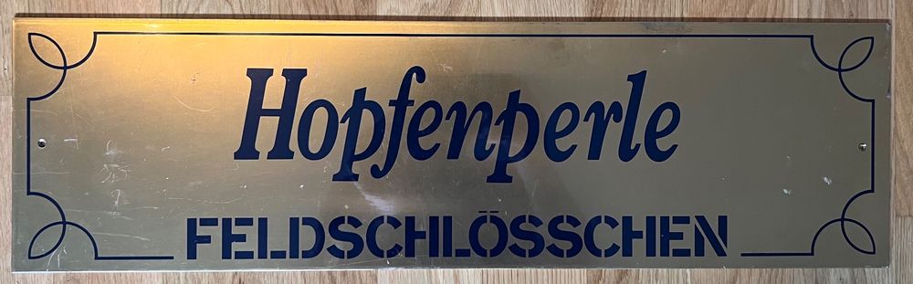 FELDSCHLÖSSCHEN Hopfenperle Bier Metall-Schild | Kaufen auf Ricardo