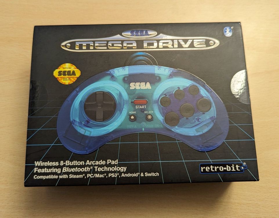 Retro-Bit Mega Drive Bluetooth Controller - Blue (Neu und ...