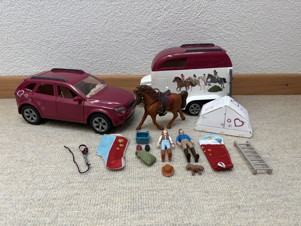 Wunderbar Schleich Pferdeanhanger Mit Auto Fotos
