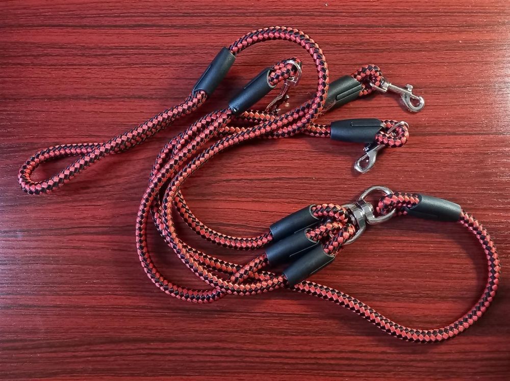 Rote Yourkini Leine 3 - Laisse rouge Yourkini pour 3 chiens | Kaufen ...
