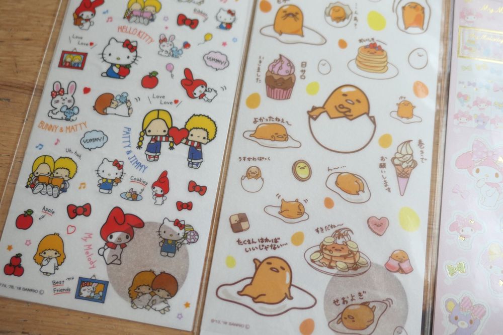 Sanrio Japan - Gudetama Hello Kitty My Melody Sticker Sheets (Neu ...