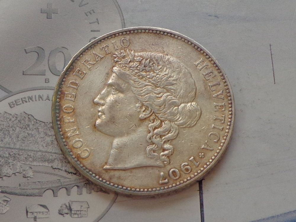 5 Fr. 1907 B Belle Patine - départ à 1 Fr. (Gebraucht) in Pully für CHF 134 – mit Lieferung auf ...