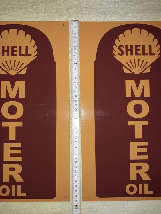 2 Shell Motor-Oil Retro Blechschilder (Tankstelle) (Gebraucht) in ...