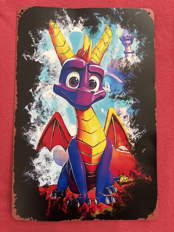Plaque métal Spyro le dragon gamer déco geek cadeau | Kaufen auf Ricardo