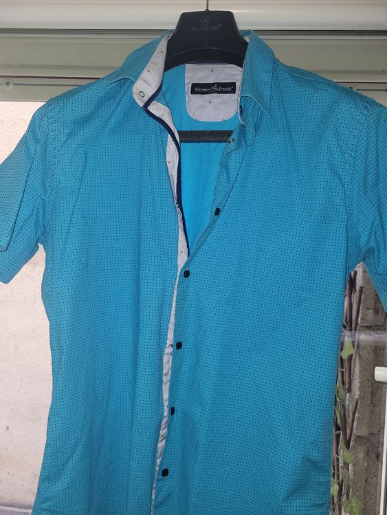 Giovanni Fratelli Herrenhemd Türkis Gr. L Slim Fit (Neu (gemäss ...