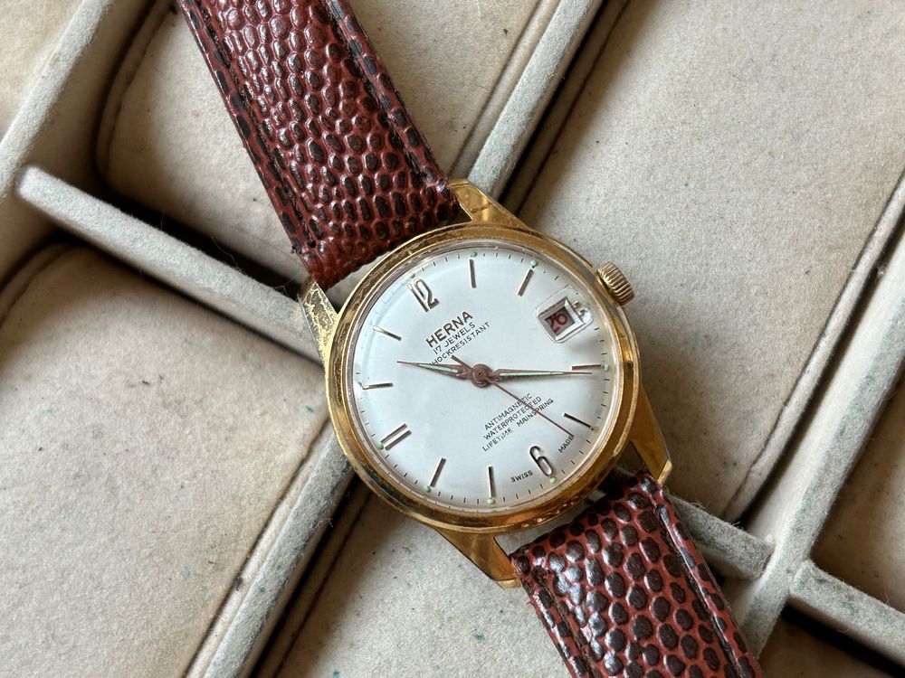 Montre vintage HERNA mécanique homme fonctionne 1960 (Gebraucht) in ...