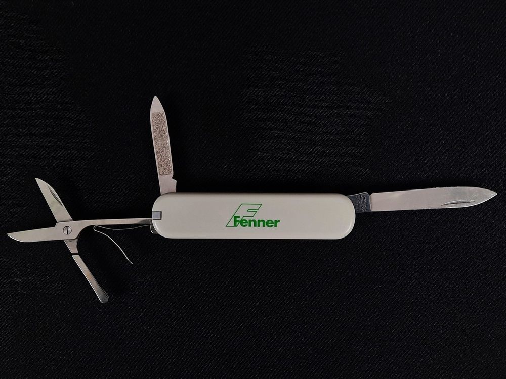 VICTORINOX Taschenmesser weiss, 75 mm Fenner Logo (Gebraucht) in für ...
