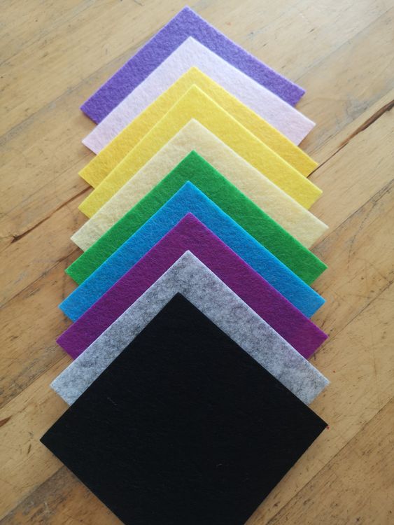 10 stk Filz 10x10 cm top Farben Set 15 | Kaufen auf Ricardo