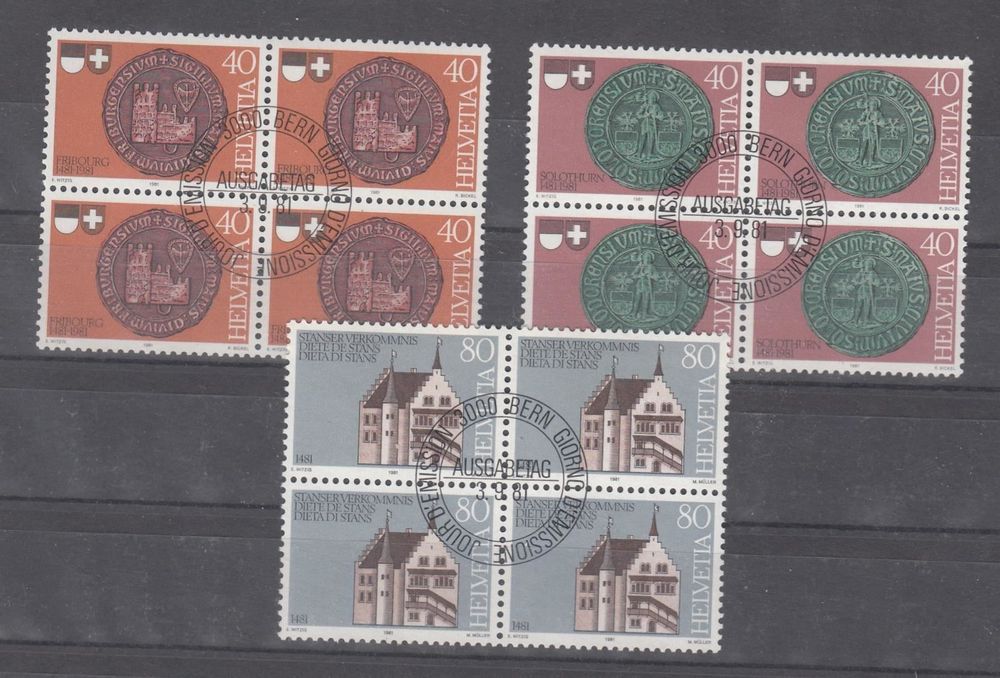 CH SBK Série blocs 660 - 662 ʘ ET (Gebraucht) in Biel/Bienne für CHF 1 ...