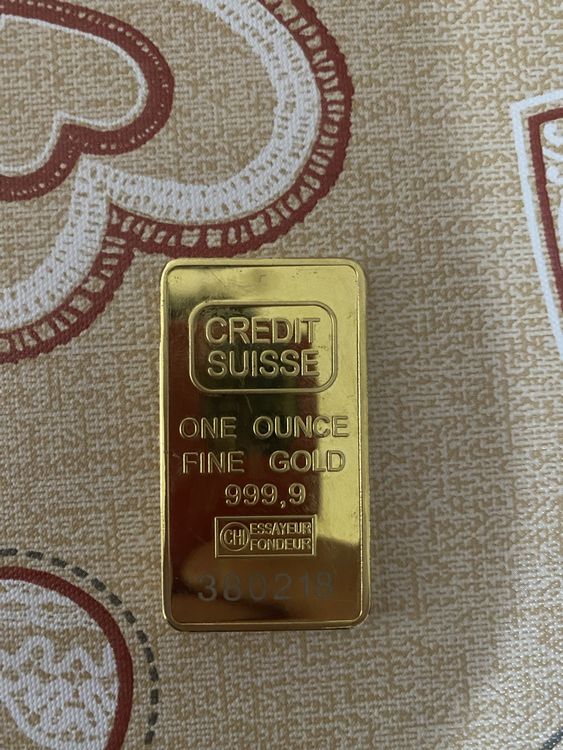 Lingotto Credit Suisse 1 Oncia placato non oro (Usato) a Ponte ...