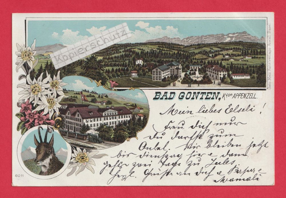 Bad Gonten (AI) "Kurhaus" Farb-Litho (Gebraucht) in Zürich für CHF 20 ...