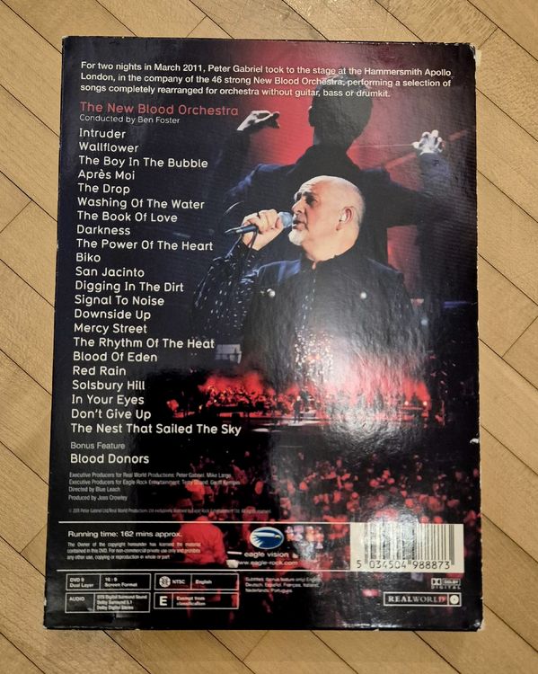 PETER GABRIEL Musik-/Konzert-DVD - New Blood/Live in London (Neu ...
