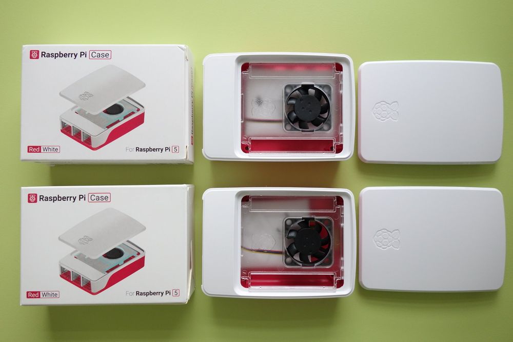 2 X Raspberry Pi 5 Official Case Mit Lüfter Neu Gemäss Beschreibung 4849
