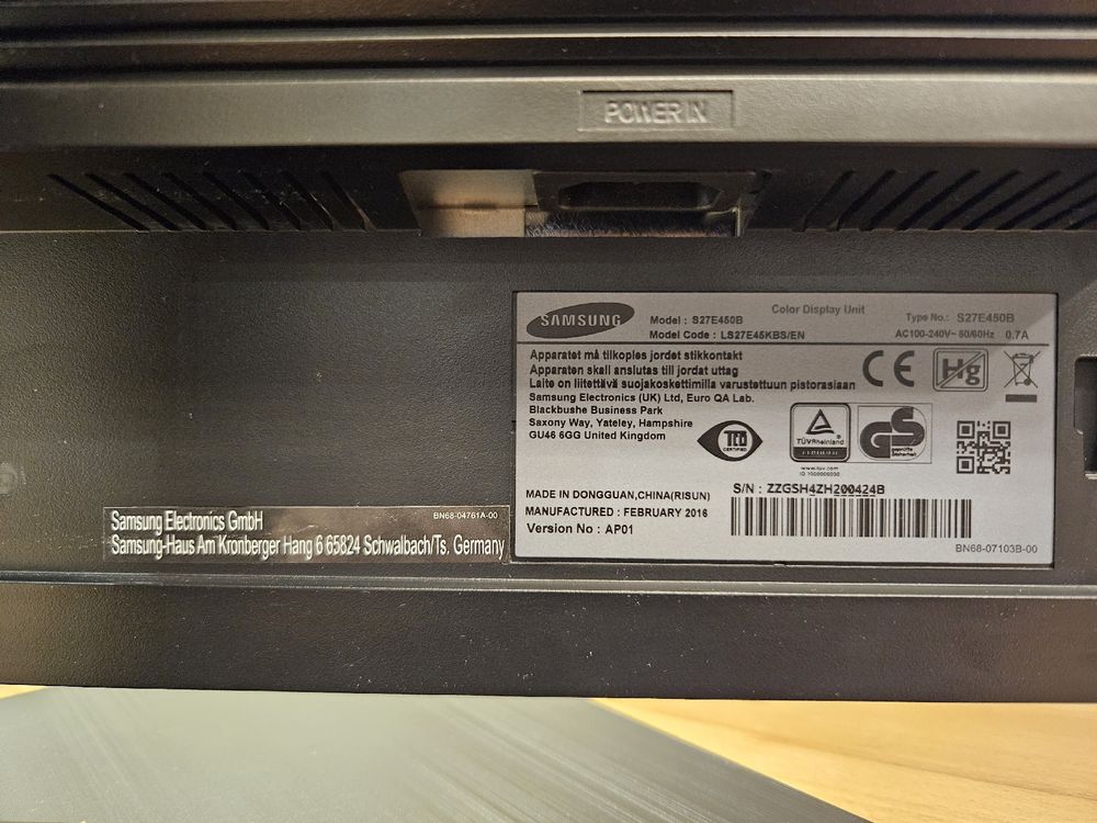 Samsung Monitor 27" S27E450B (Gebraucht) in Niederweningen für CHF 60 ...