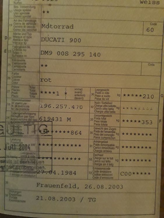 Ducati Königswelle 900 (Gebraucht) in Roggwil TG für CHF 11500 – nur Abholung auf Ricardo kaufen