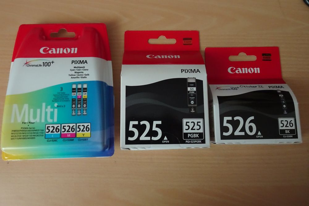 Set mit original Canon 525 / 526 er Druckerpatronen alle neu (Neu und ...
