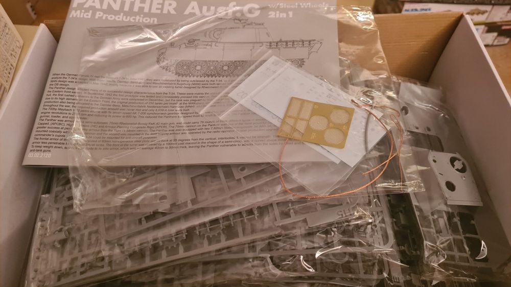 1:35 Panther Ausf. G mid steel wheel interior kit Takom 2120 (Neu ...
