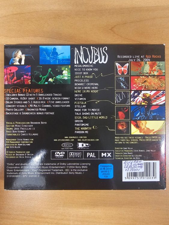 DVD - Incubus – Alive At Red Rocks | Kaufen auf Ricardo