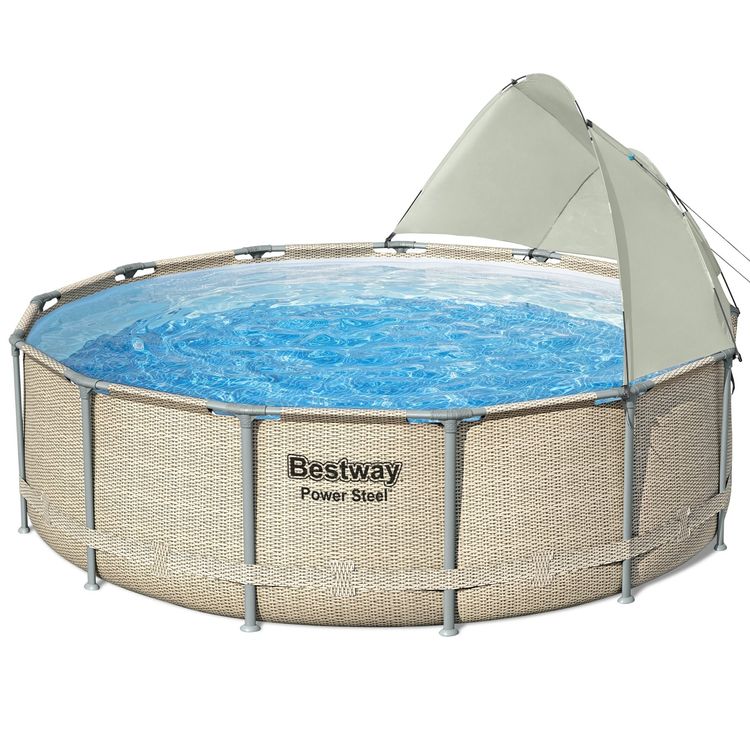 Bestway Pool Komplett-Set Rattan-Optik 396 x 107 cm | Kaufen auf Ricardo