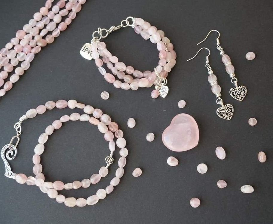 Ein Strang Rosenquarz Nuggets | Kaufen auf Ricardo