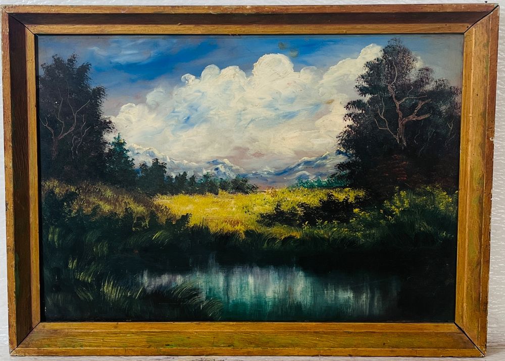 Landschaft Gemälde Unleserlich Signiert | Kaufen auf Ricardo