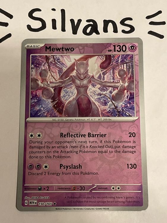 Mewtwo Reverse Holo 150/165 MEW 151 Englisch | Kaufen auf Ricardo