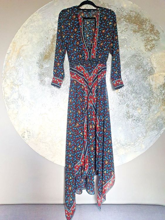 Maje Roeme Chiffon-Maxikleid mit Blumendruck | Gr. 36/38 (Gebraucht) in ...
