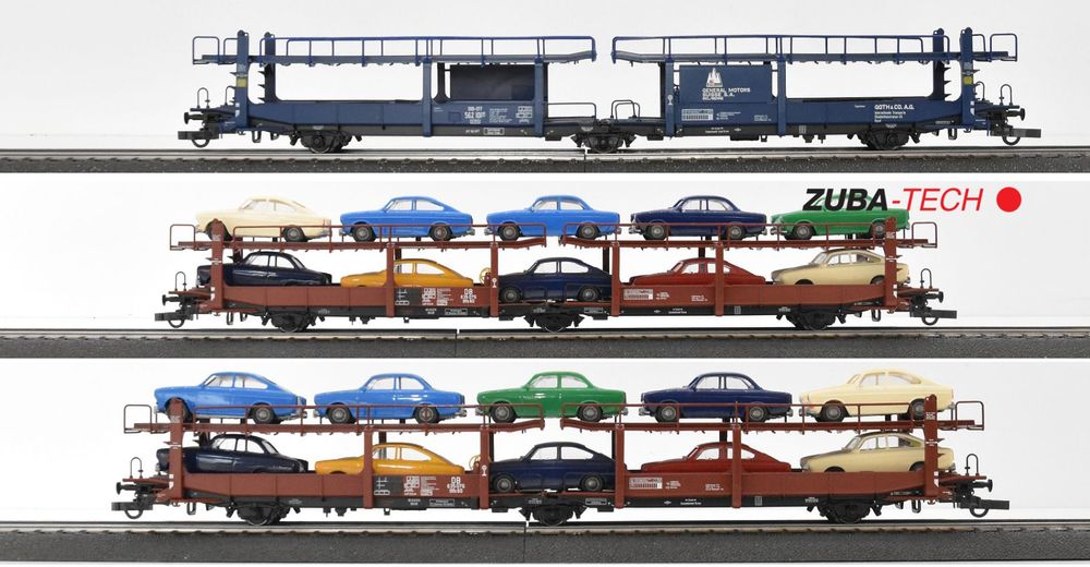 Roco 3x Autotransportwagen SBB/DB H0 GS ohne OVP (Gebraucht) in St ...