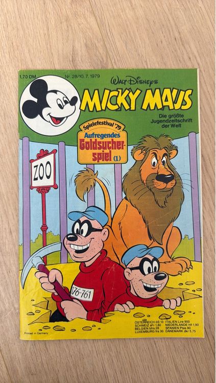 Micky Maus Heft Nr. 28/10, 7. 1979 - Sammlerstück! Rarität (Gebraucht ...