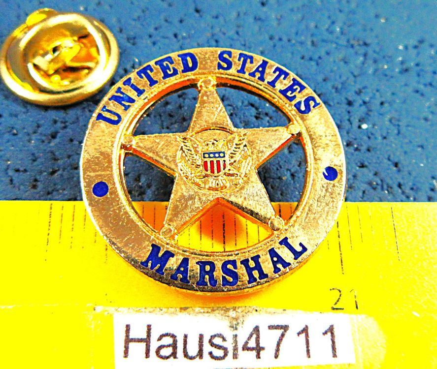 UNITED STATES MARSHAL PIN GOLDIG 22mm CUTOUT (Gebraucht) in Ettingen ...