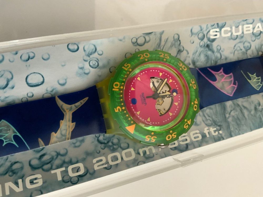 HAPPY FISH Swatch Scuba★ VINTAGE ungetragen KULT (Neuf (Voir ...